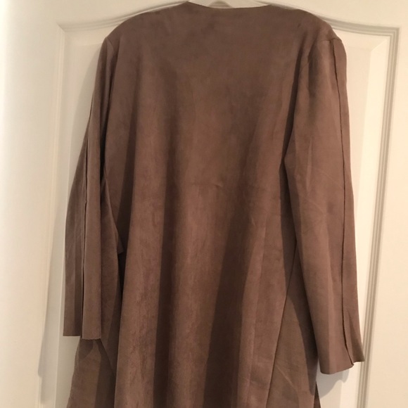 Tops | Vegan Suede Camel Color Wrap Blouse | Poshmark
